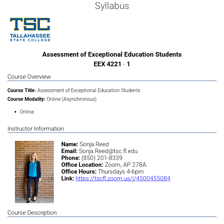 Simple Syllabus